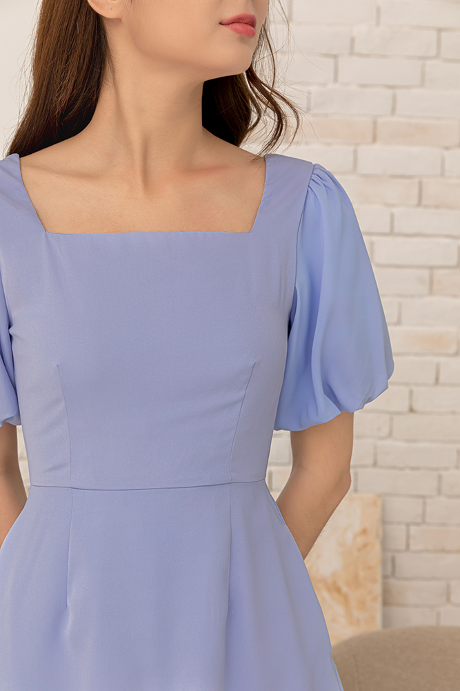 The Perfect Date Dress (Periwinkle Blue) | Faire Belle