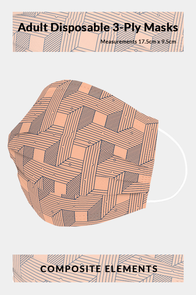 ADULT DISPOSABLE 3-PLY FACE MASK IN COMPOSITE ELEMENT (50 PCS) | Faire ...